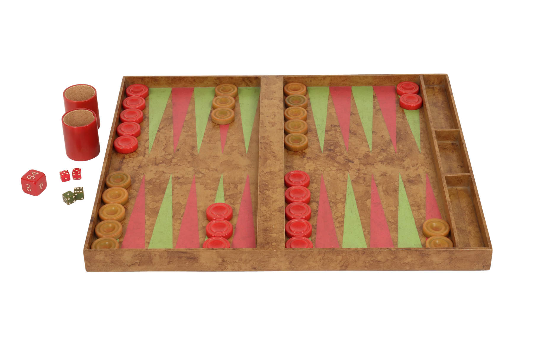 Robert Morrissey Antiques: Vintage Backgammon Set with Large Bakelite ...