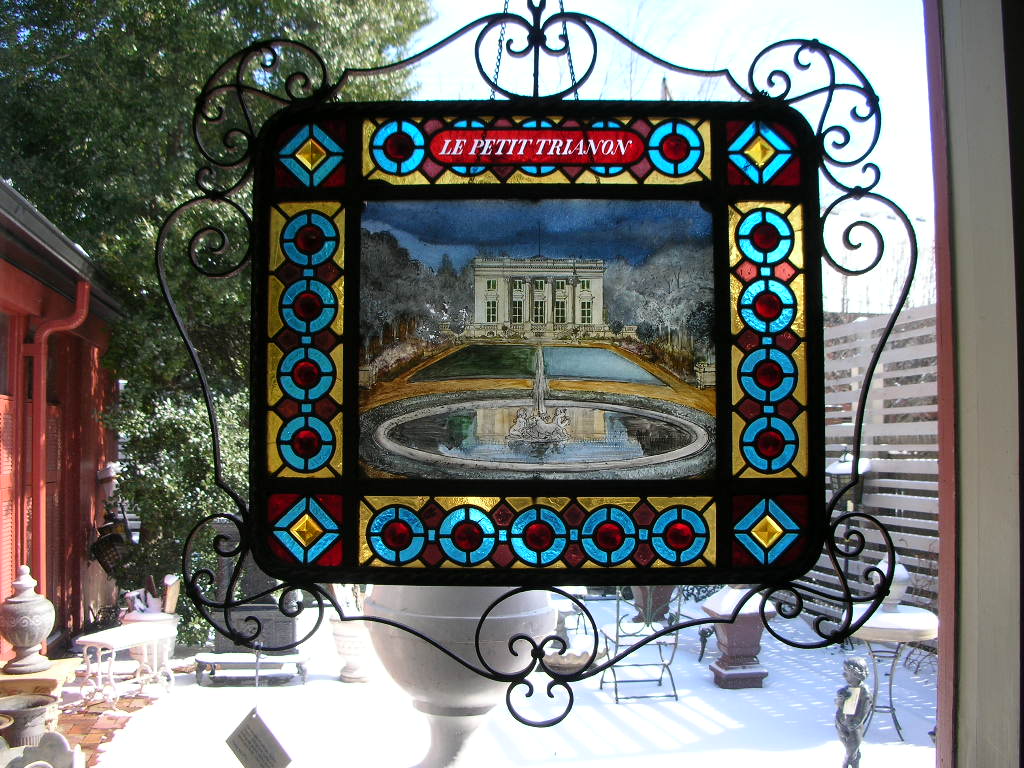 Robert Morrissey Antiques: Wrought iron cafe sign, "Le Petit Trianon"