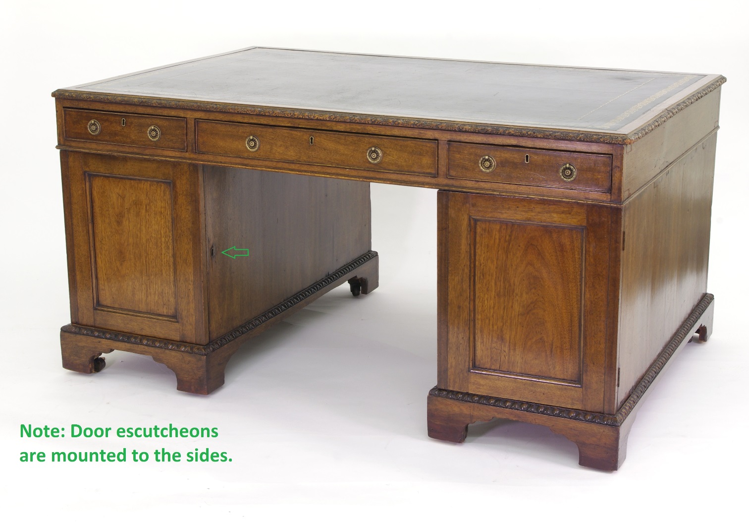 Robert Morrissey Antiques: Victorian Mahogany Partners Desk, c. 1840-60