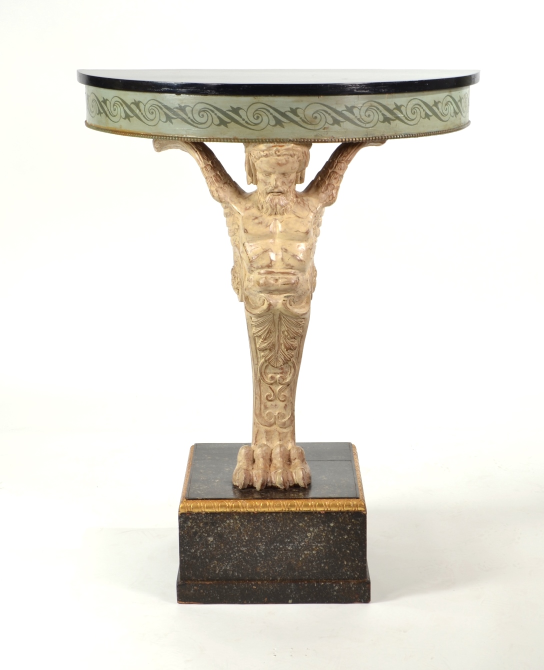 Robert Morrissey Antiques: Pair of Carved and Painted Demilune Console ...