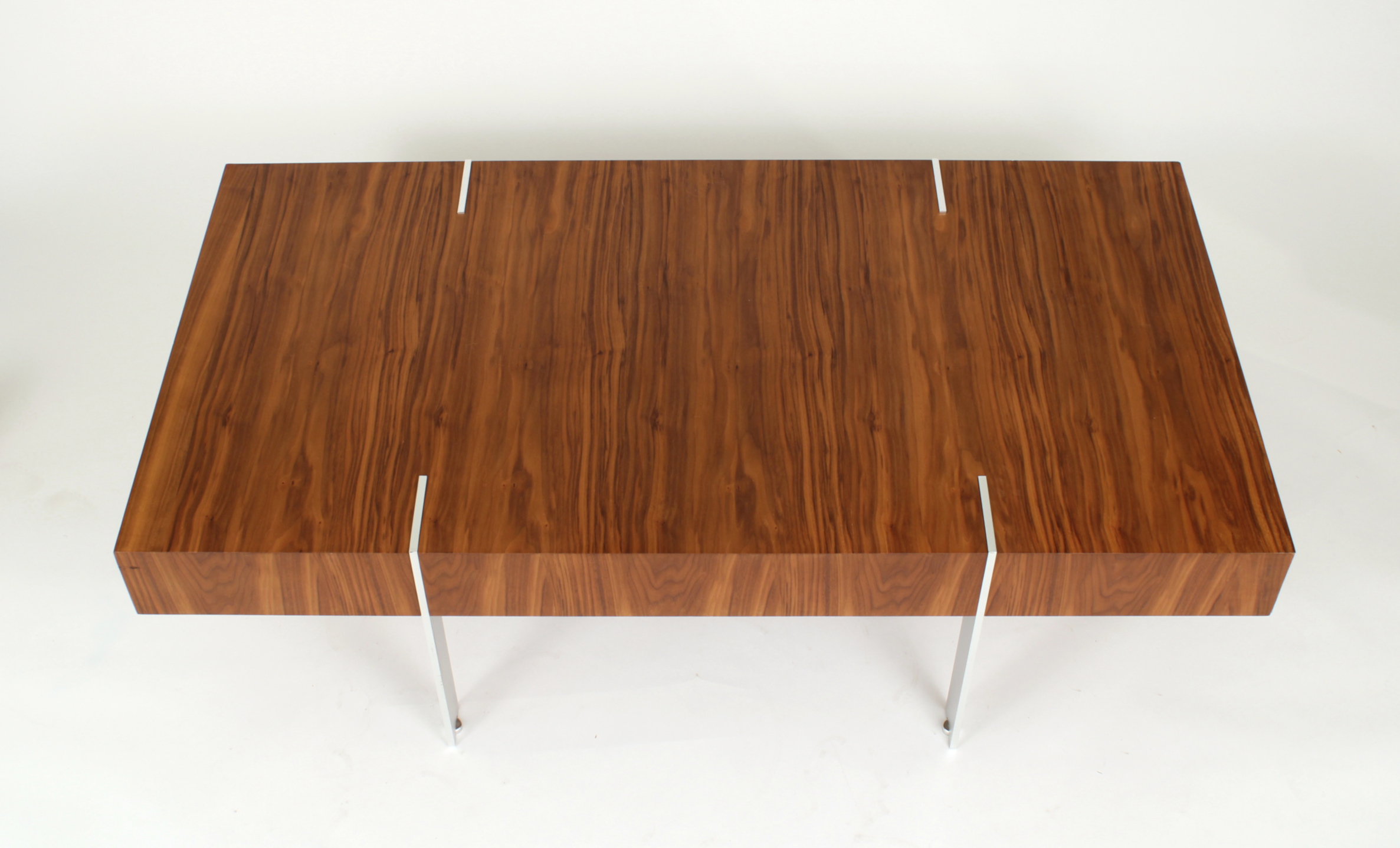 Robert Morrissey Antiques: Modernist Walnut Coffee Table, 1980s