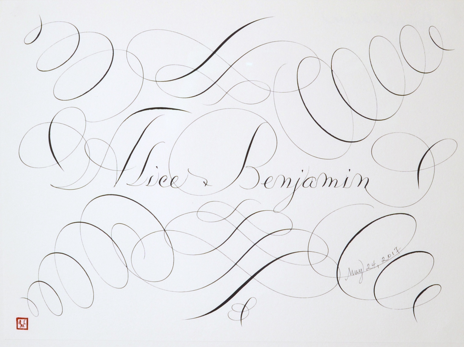 Robert Morrissey Antiques: Commissioned Calligraphy