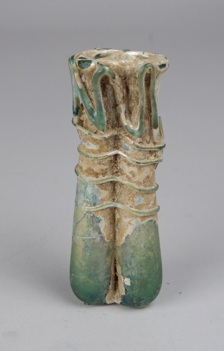 Robert Morrissey Antiques: Roman Glass Double Cosmetic (Kohl) Tube